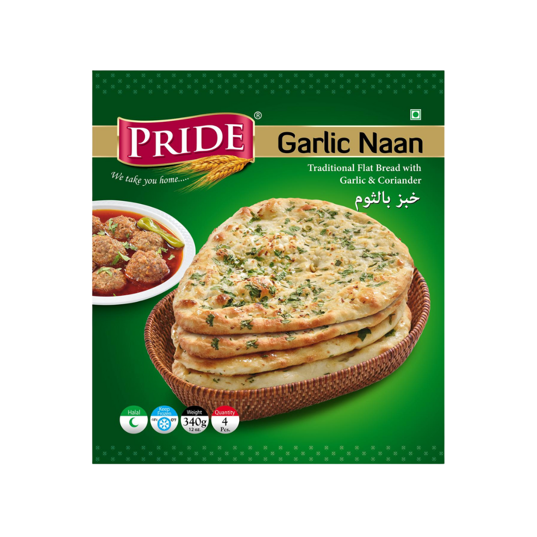 Pride Garlic Naan - 24x4pcs – ATNA Foods Inc.