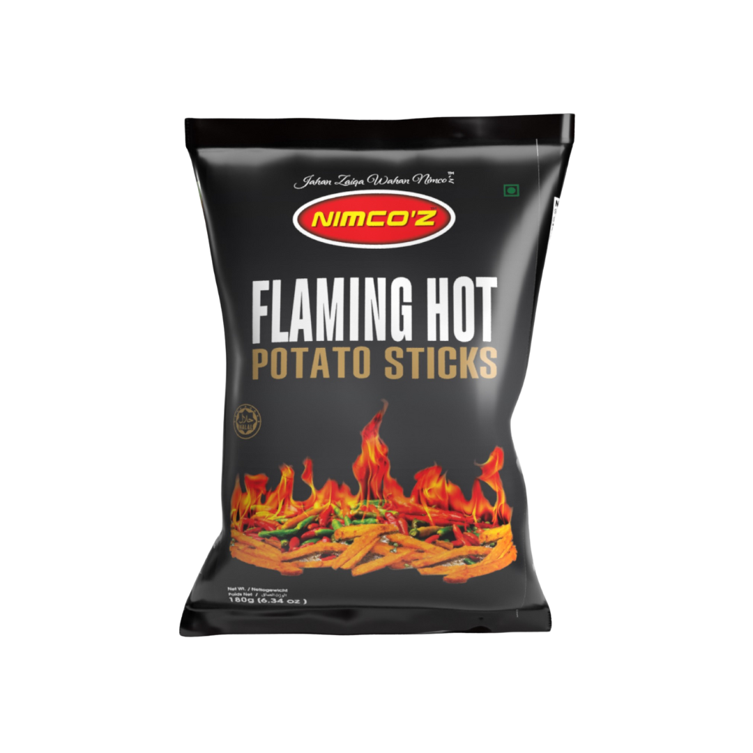 Nimco'z Flaming Hot Sticks - 27x180g – ATNA Foods Inc.